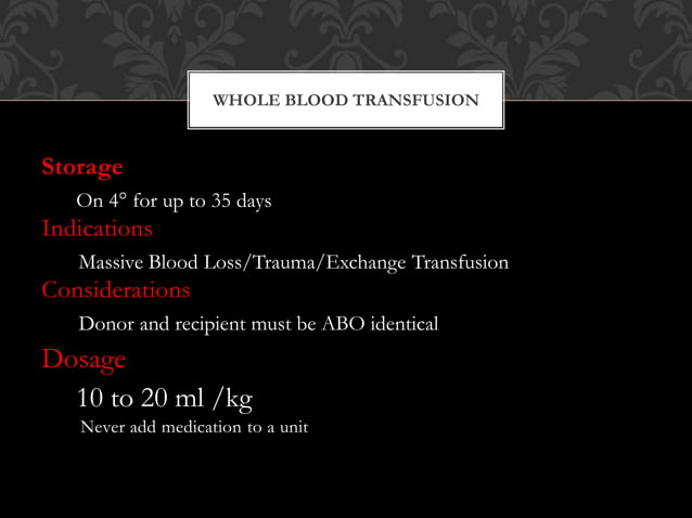 Blood product transfusion | PPT