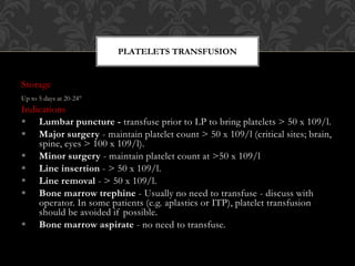 Blood product transfusion | PPTX | Blood Disorders | Diseases and ...