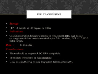 Blood product transfusion | PPTX | Blood Disorders | Diseases and ...