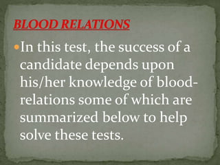 Blood relations | PPTX