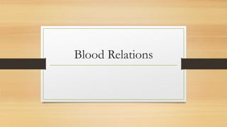 Blood Relations for reasoning and aptitude | PPTX