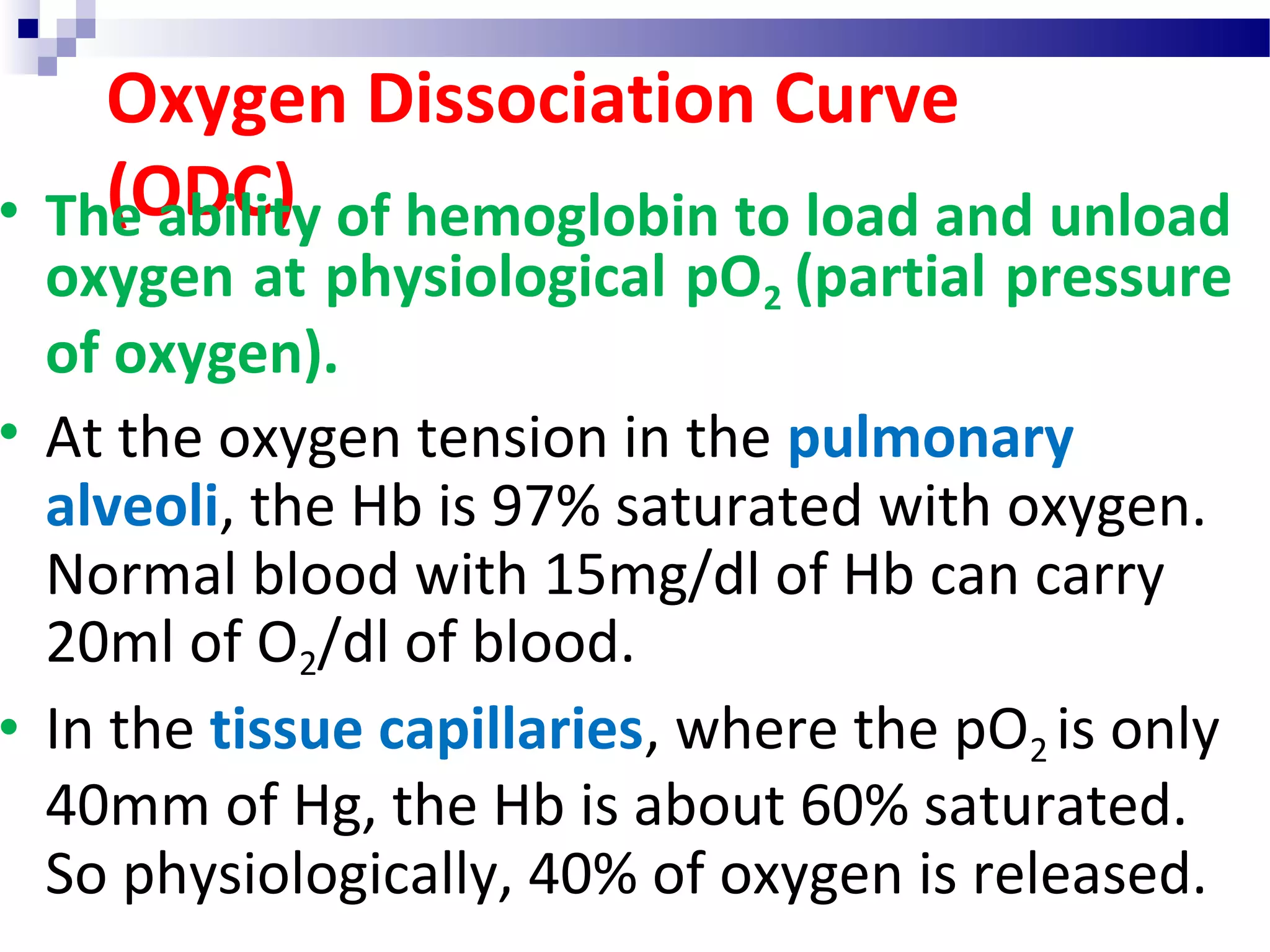 Blood respiratory function & jaundice | PPT