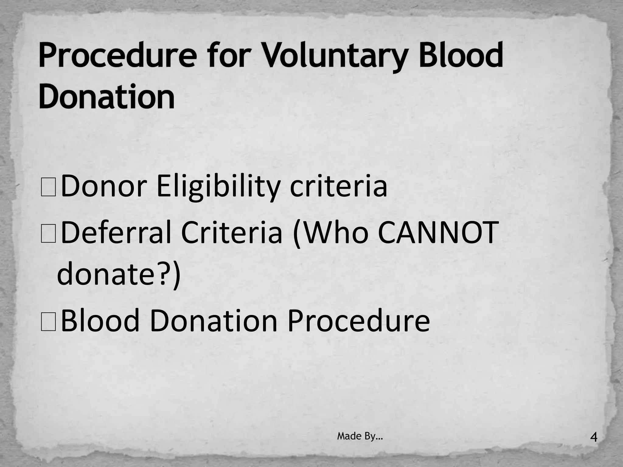 Blood safety | PPTX