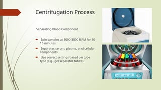 BLOOD SAMPLE COLLECTION, PROCEDURE and PROCESSING.pptx