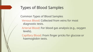 BLOOD SAMPLE COLLECTION, PROCEDURE and PROCESSING.pptx