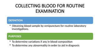 Blood sample collection procedure with steps | PPT