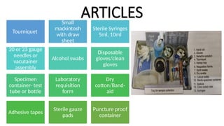 Blood sample collection procedure with steps | PPT