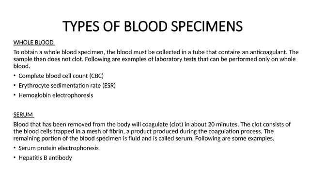 Blood sample collection procedure with steps | PPT