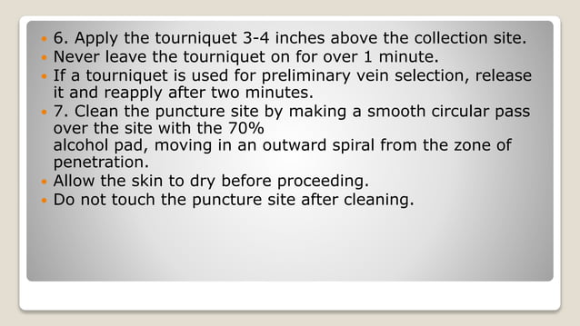 Blood sample collection procedure ppt | PPTX | First Aid | Injuries