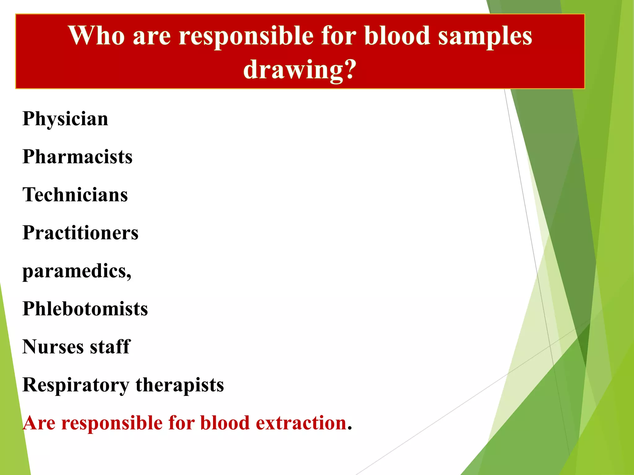 Blood Samples - equipment of blood sample | PPT