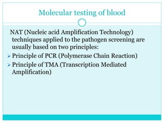 Blood screening, quarantine and release | PPTX | Infectious Diseases ...