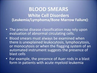 Blood smear | PPT