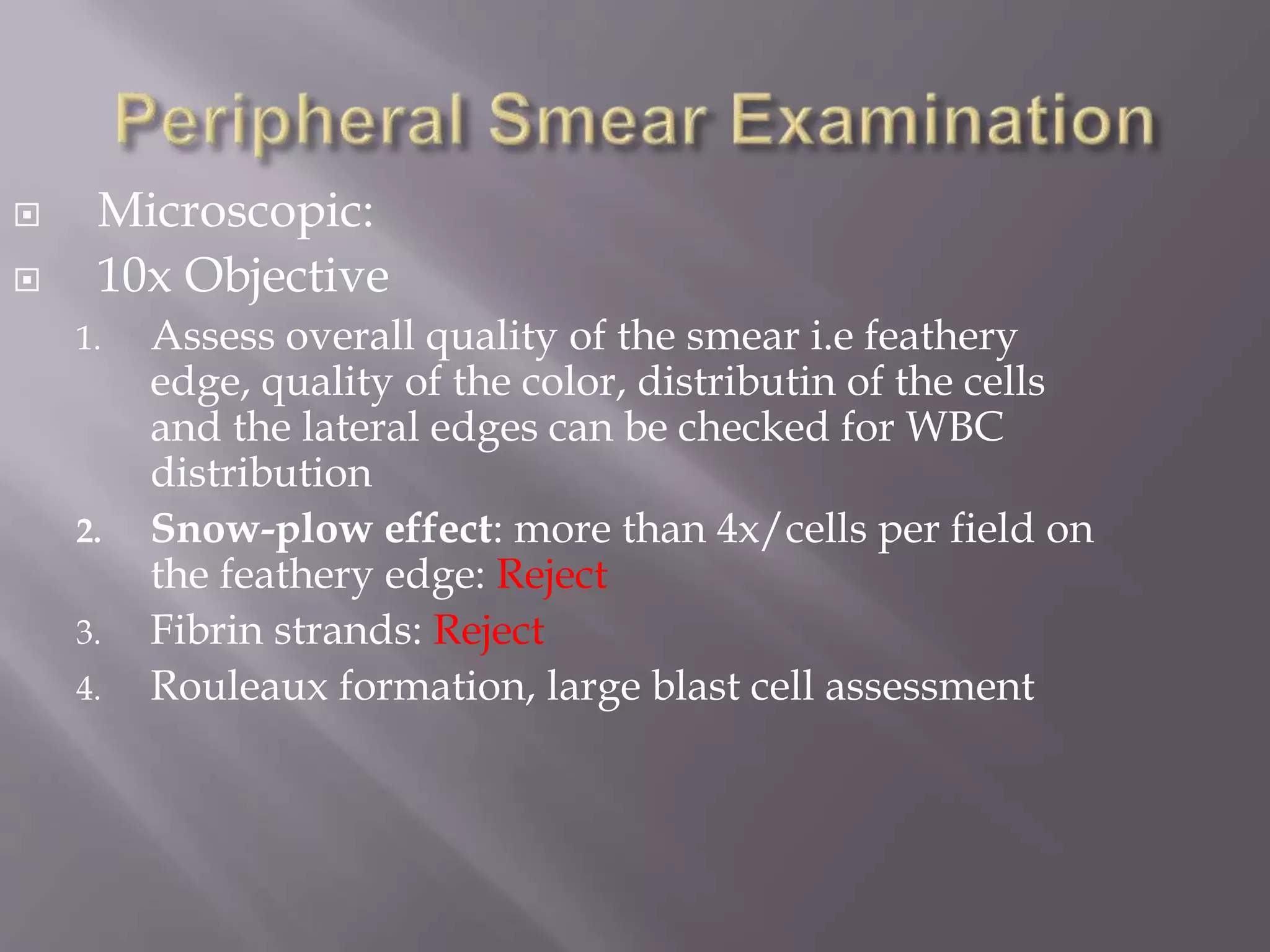 Blood smear prep | PPTX
