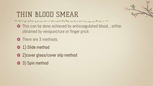 Blood Smear preparation.pptx | Blood Disorders | Diseases and Conditions