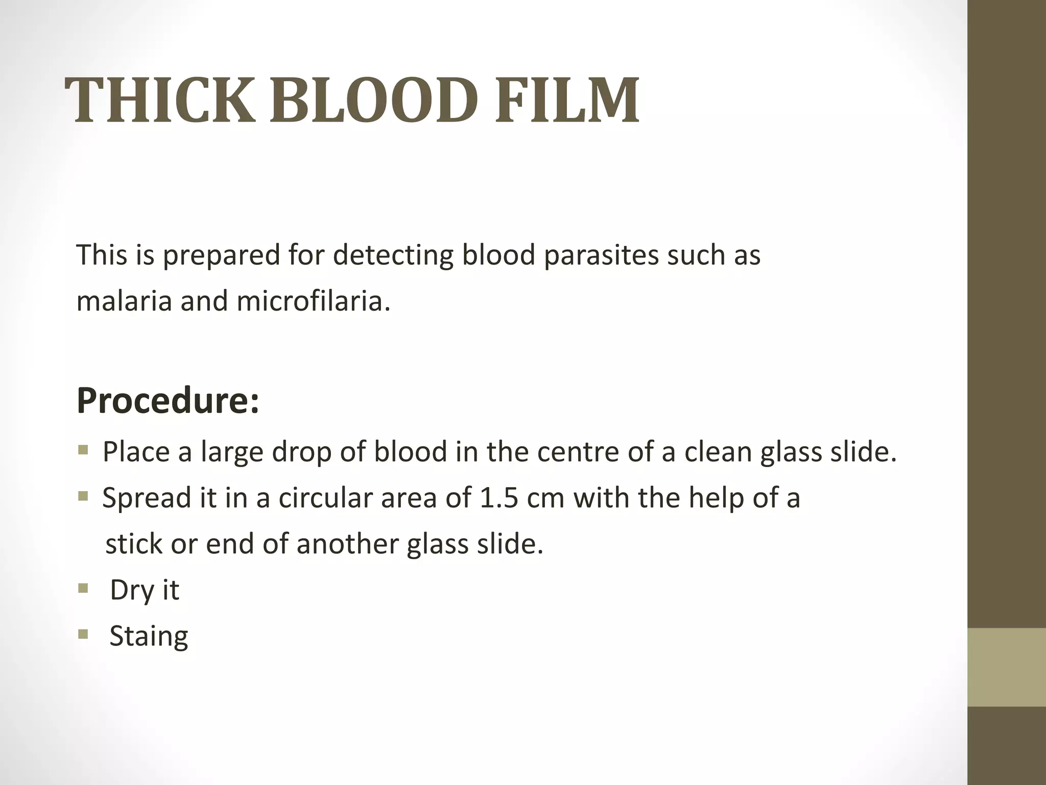 Blood smear staining | PPTX