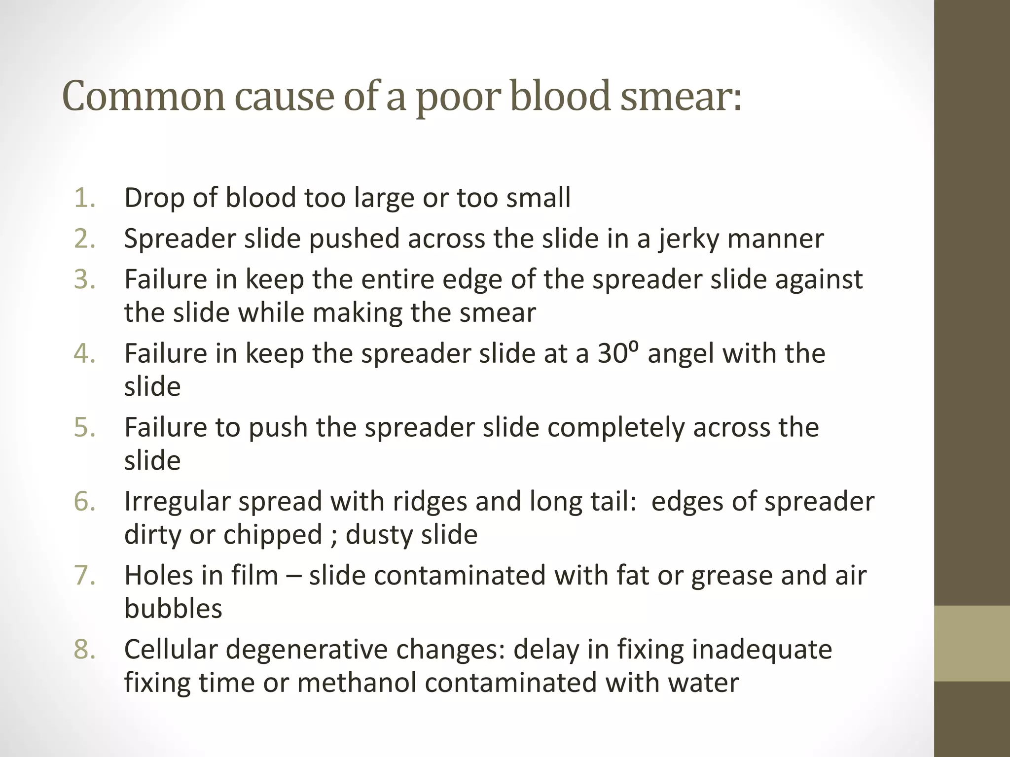 Blood smear staining | PPTX