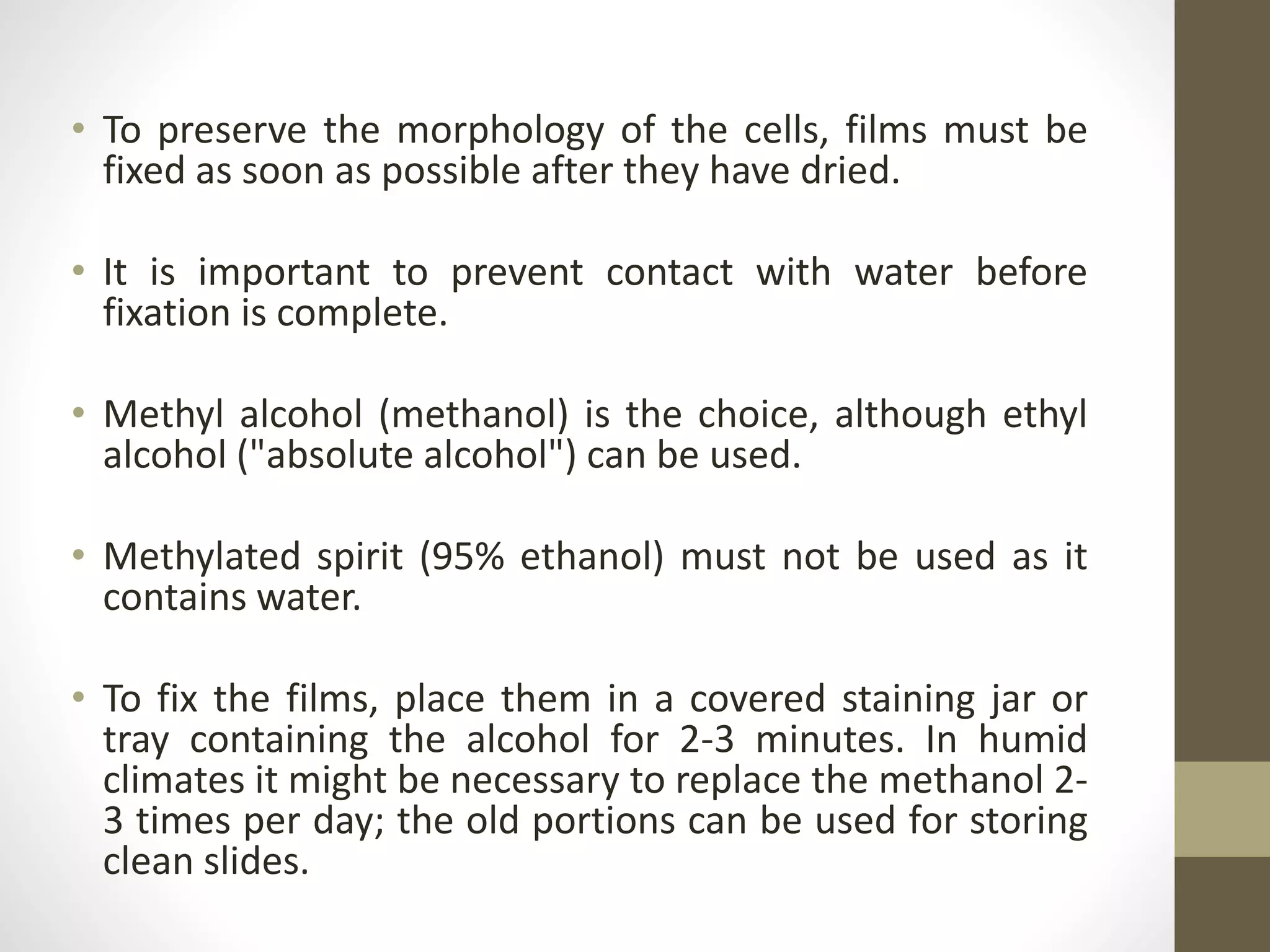 Blood smear staining | PPTX