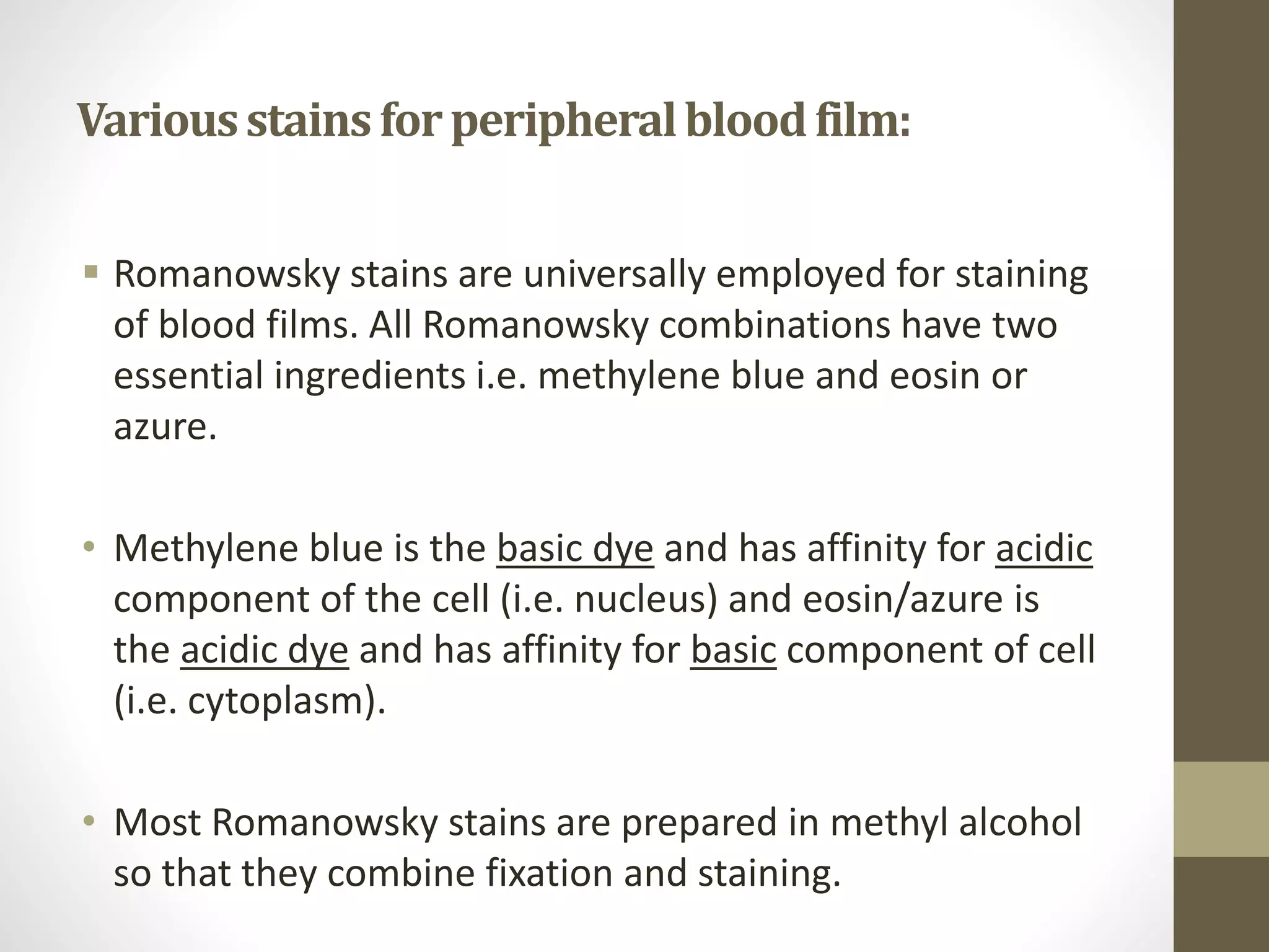 Blood smear staining | PPTX