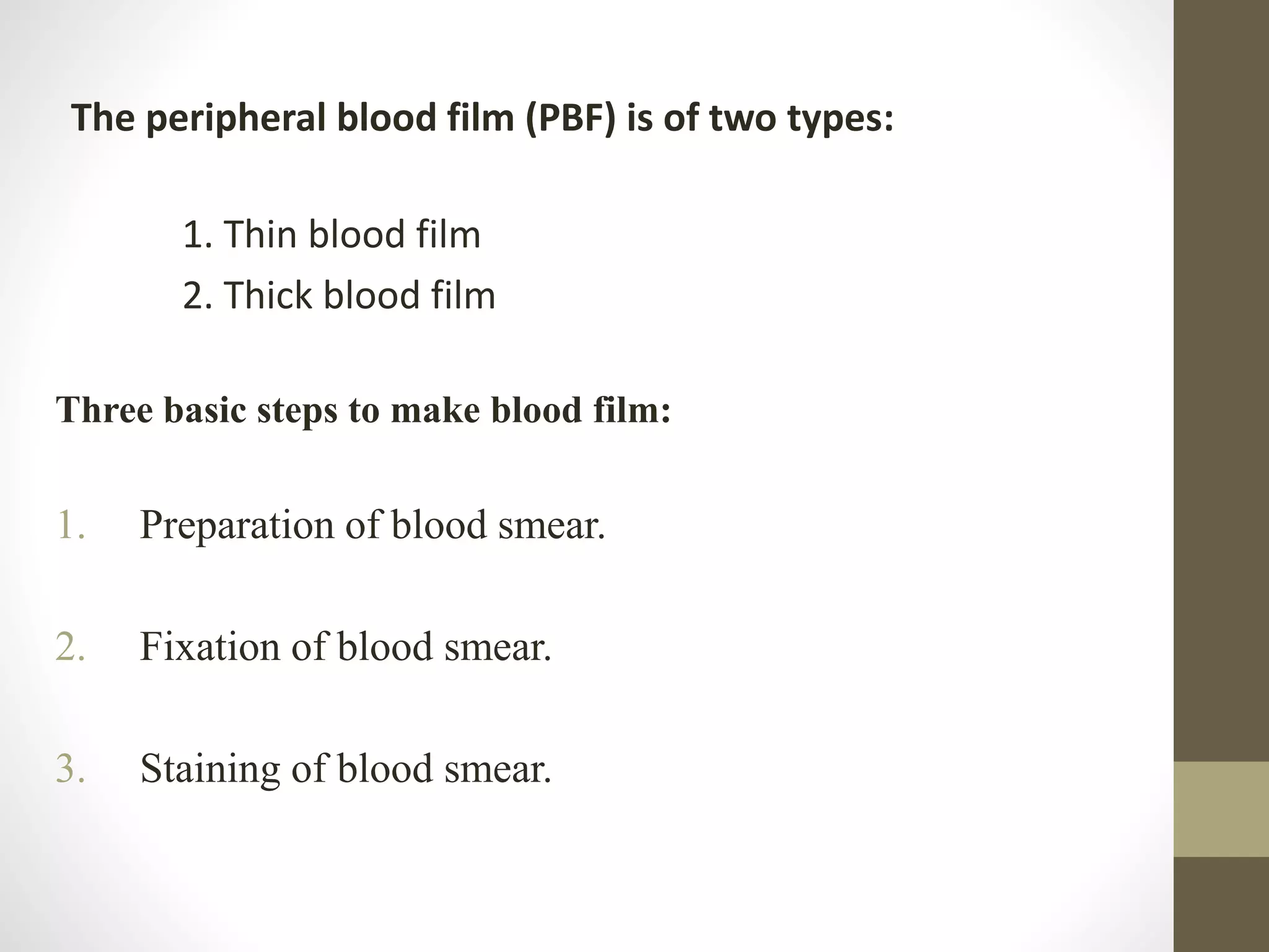 Blood smear staining | PPTX