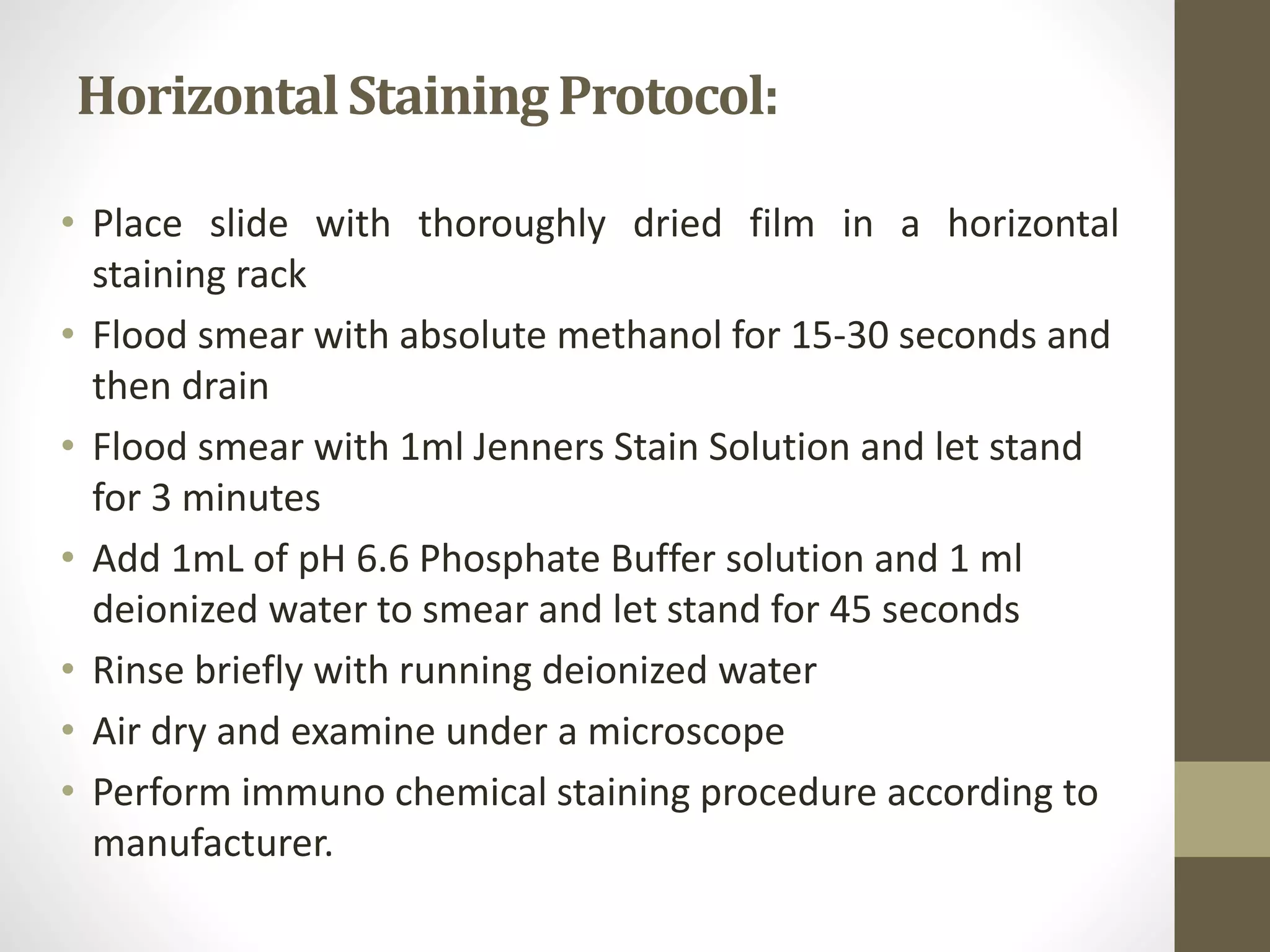 Blood smear staining | PPTX