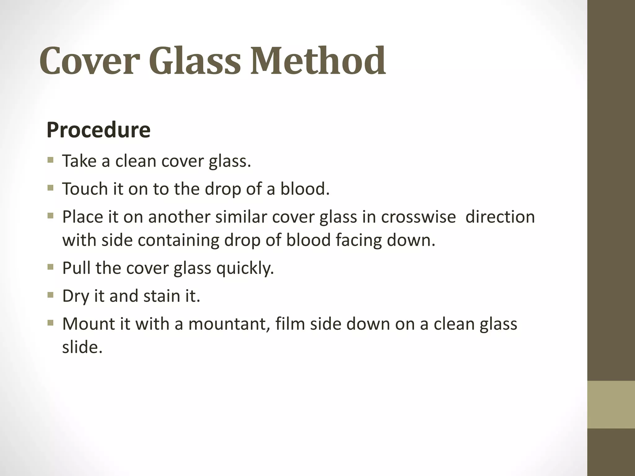 Blood smear staining | PPTX