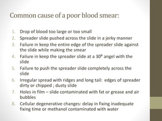 Blood smear staining | PPTX