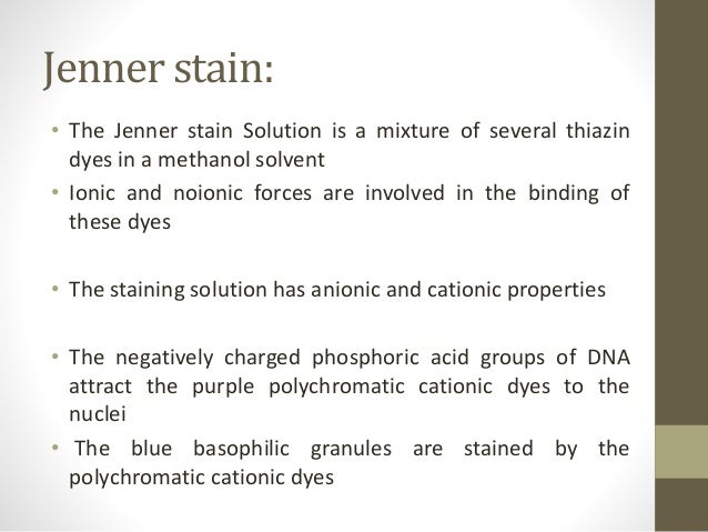 Blood smear staining