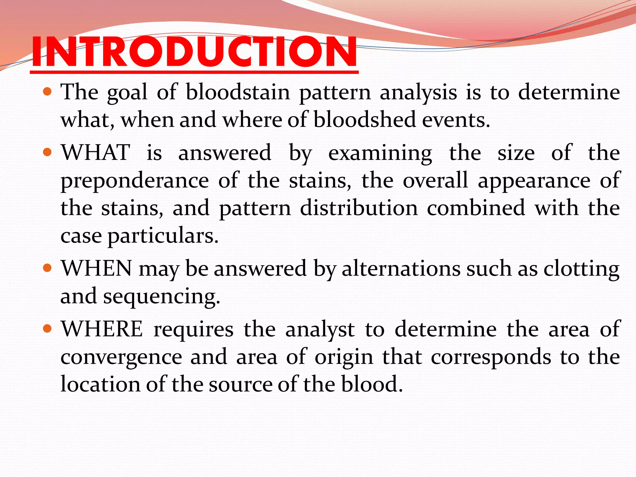 Blood spatter | PPTX
