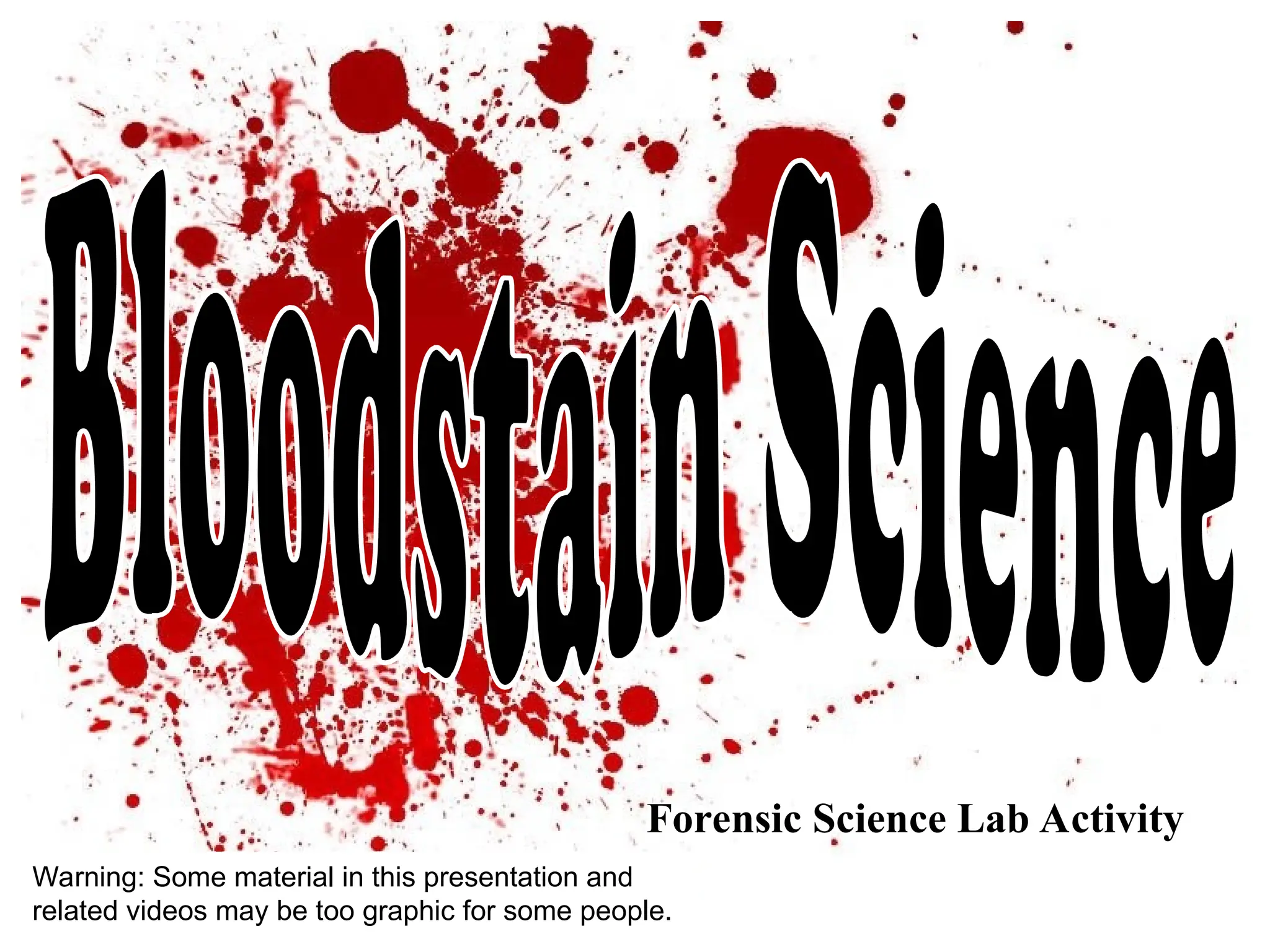 Blood spatter analysis is a key forensic technique used to reconstruct ...