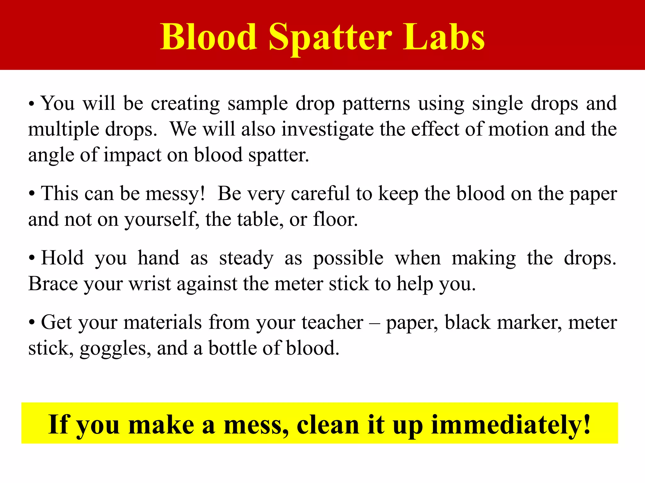 Blood spatter | PPT