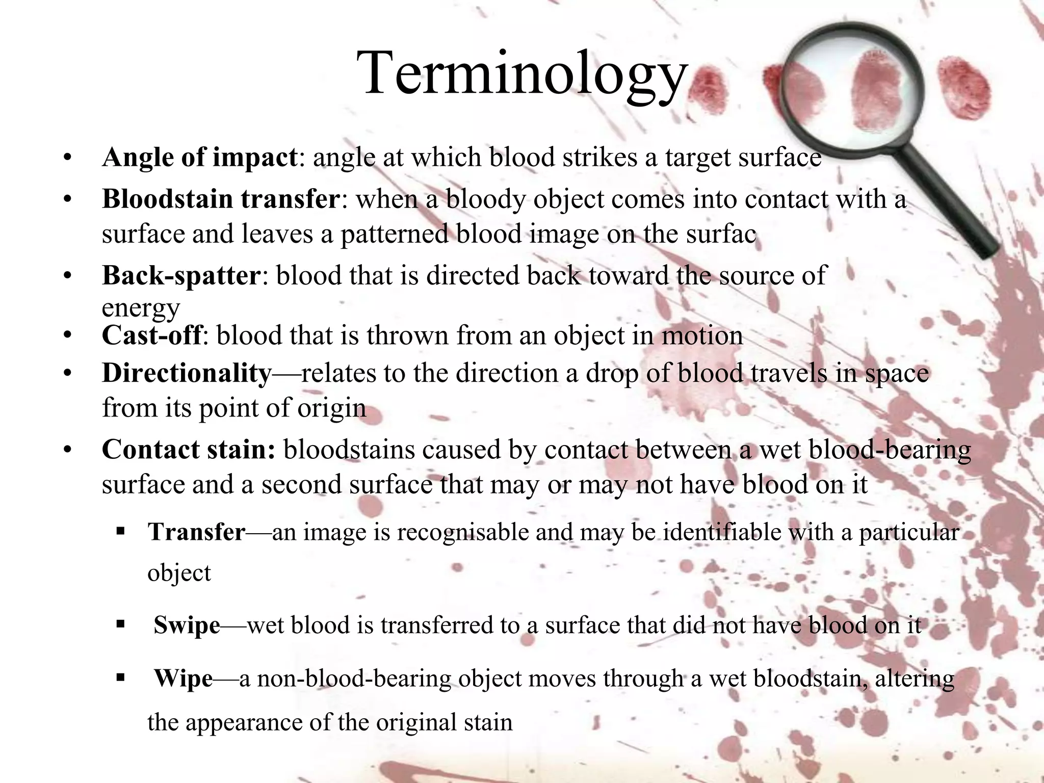 Blood spatter analysis | PPTX