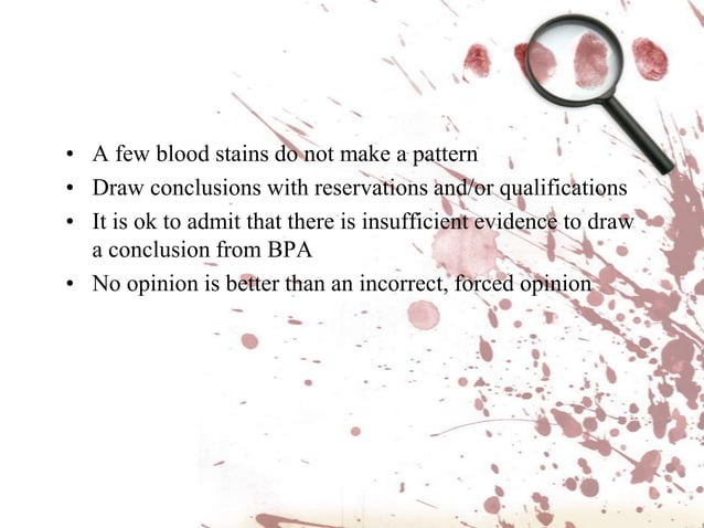 Blood spatter analysis | PPTX