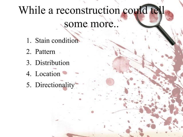 Blood spatter analysis | PPTX