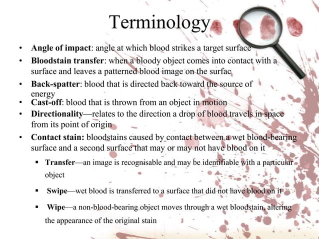 Blood spatter analysis | PPTX