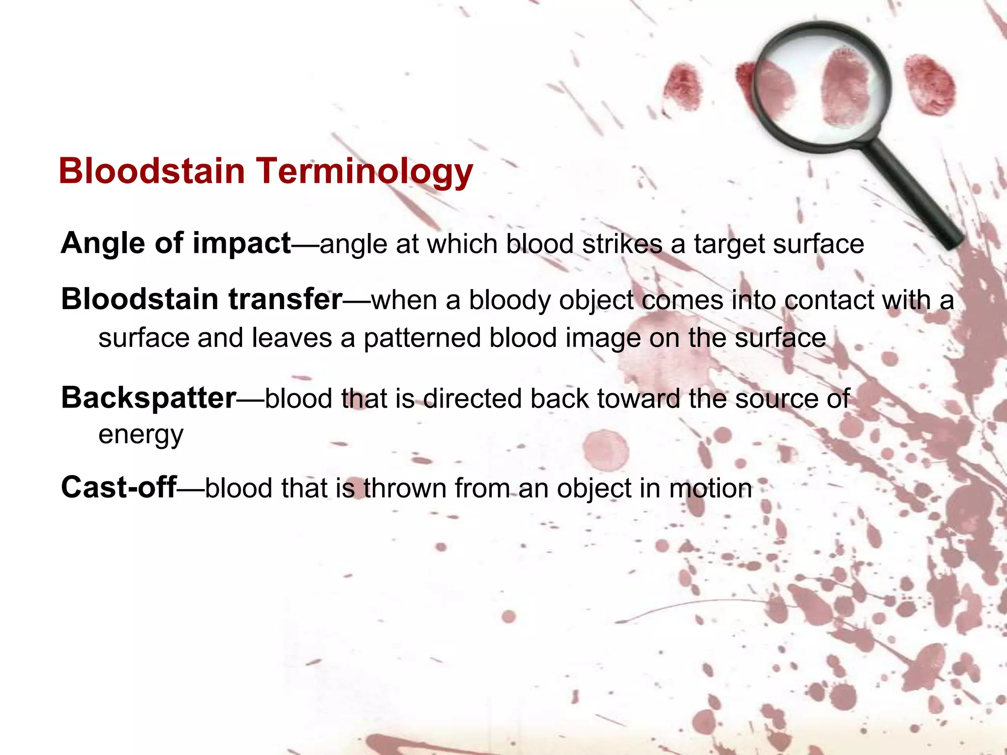 Blood spatter analysis ppt | PPTX