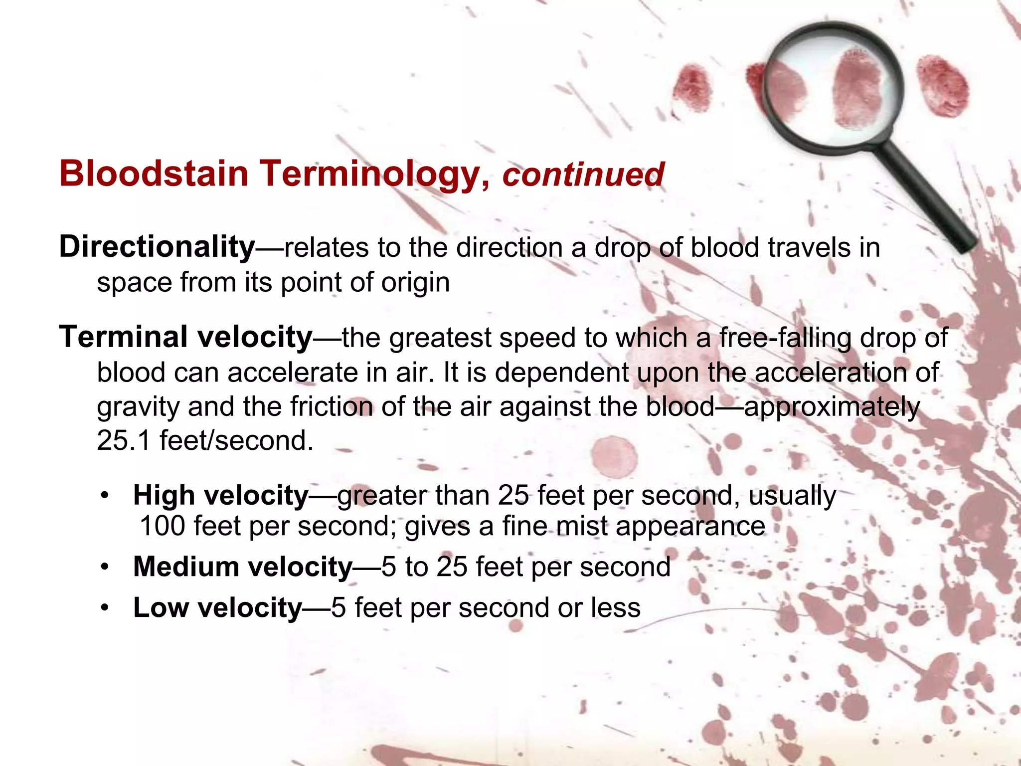 Blood spatter analysis ppt | PPTX