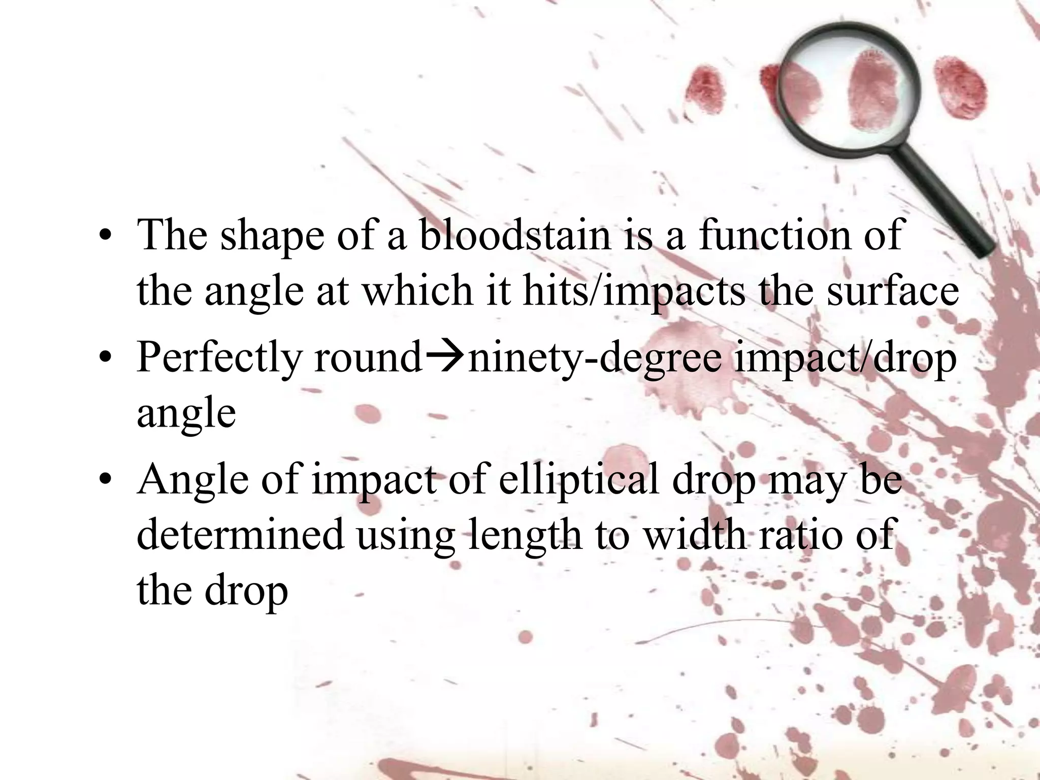 Blood spatter analysis ppt | PPTX