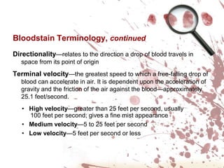 Blood spatter analysis ppt | PPTX