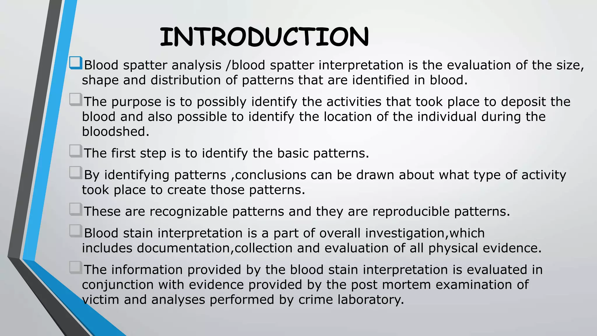 Blood spatter interpretation-FORENSIC SEROLOGY | PPTX