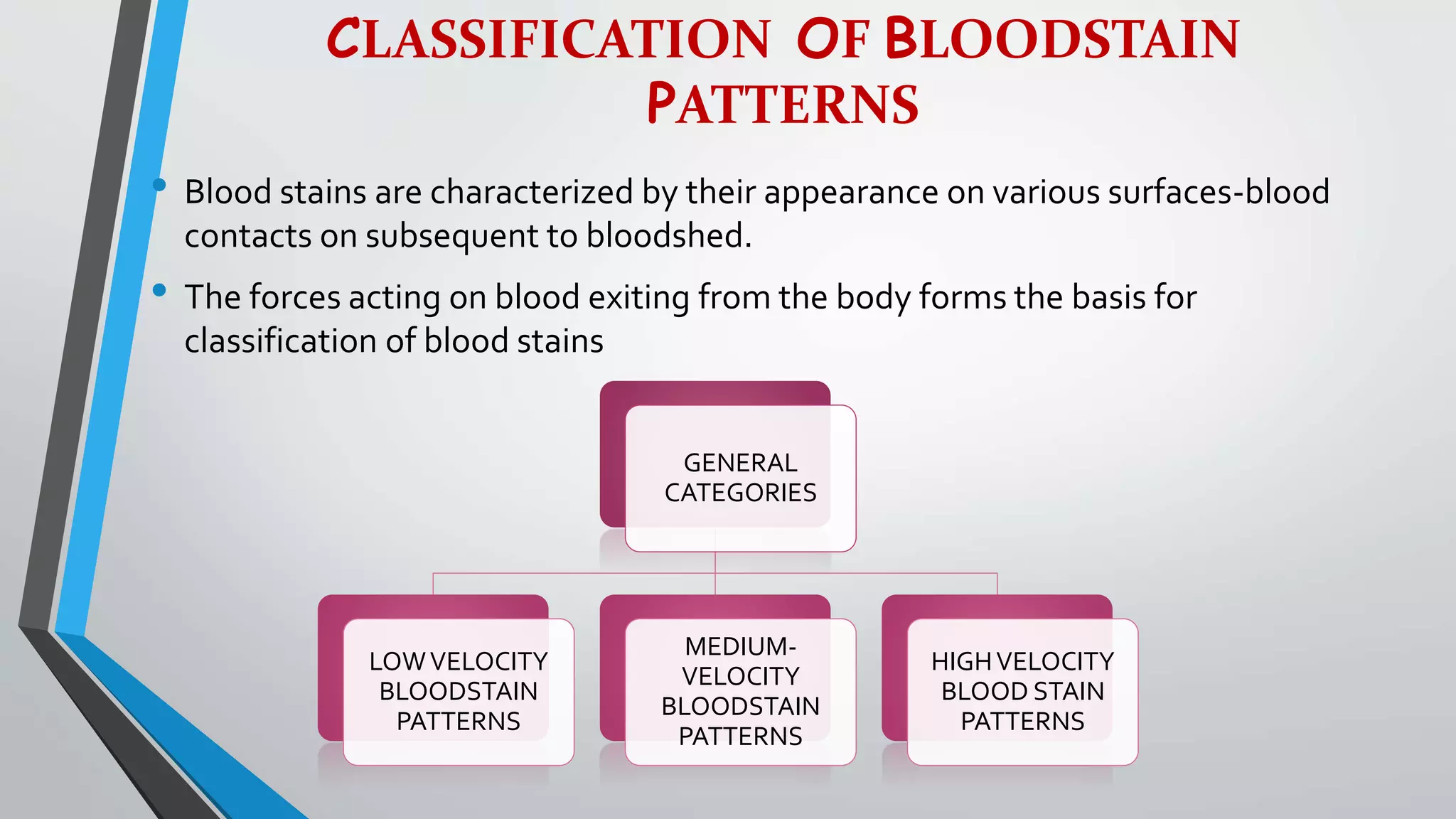 Blood spatter interpretation-FORENSIC SEROLOGY | PPTX | Physics | Science