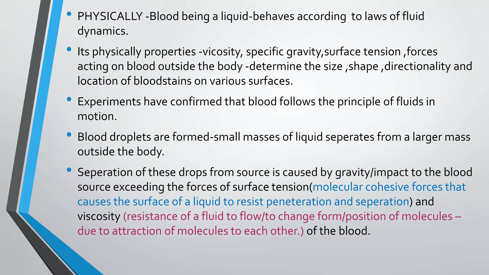 Blood spatter interpretation-FORENSIC SEROLOGY | PPTX