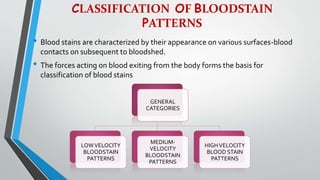 Blood spatter interpretation-FORENSIC SEROLOGY | PPTX