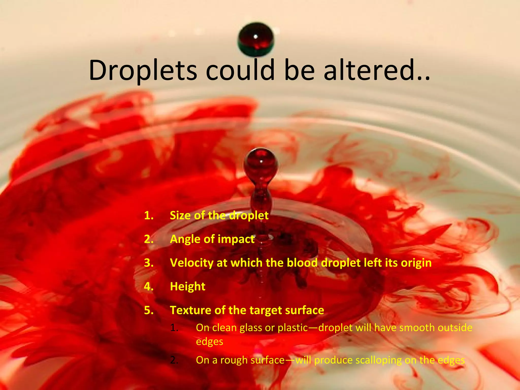 Blood Spatters Analysis | PPT