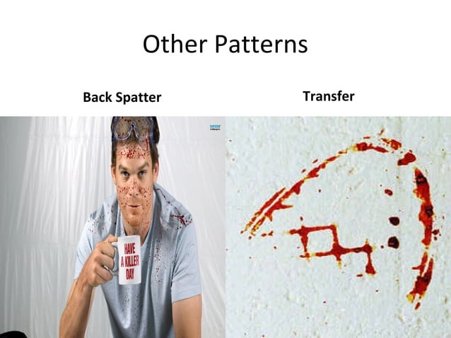 Blood Spatters Analysis | PPT | Chemistry | Science