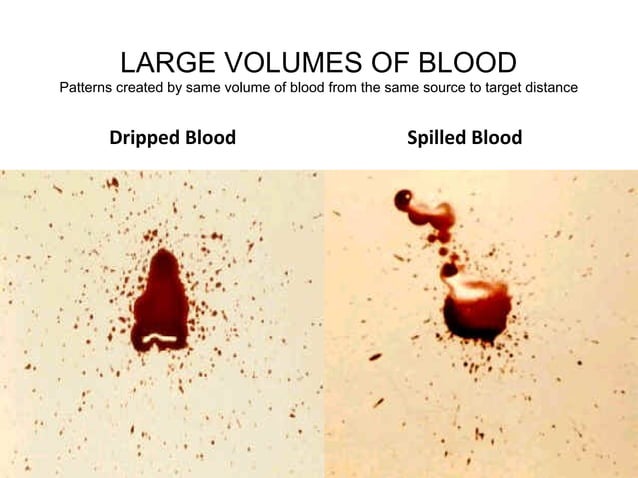 Blood Spatters Analysis | PPT | Chemistry | Science
