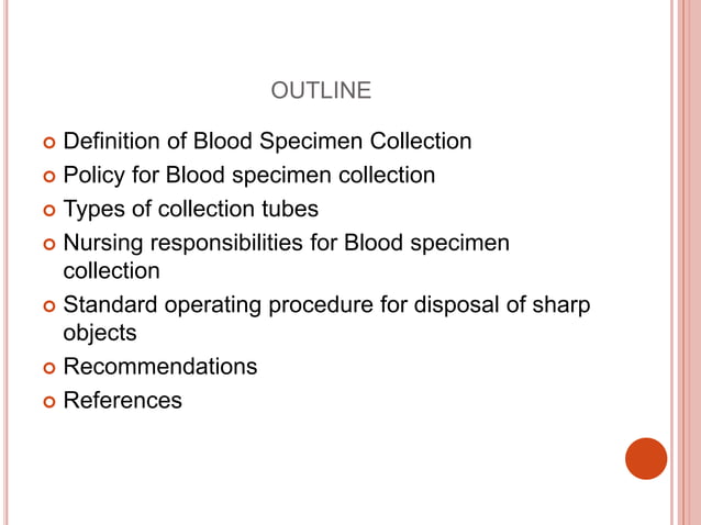 Blood specimen collection | PPTX