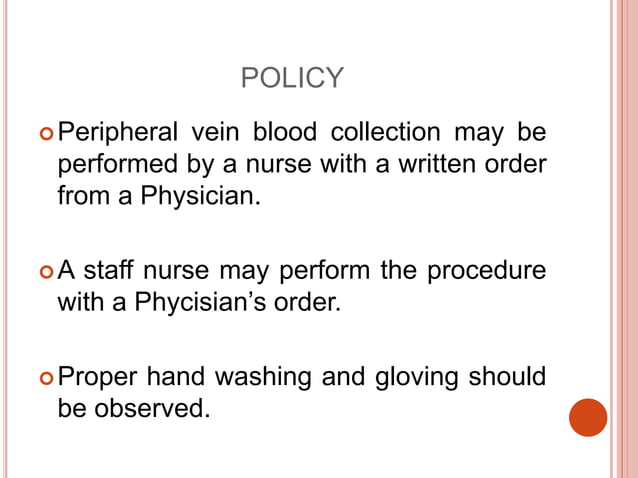 Blood specimen collection | PPTX
