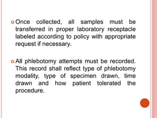 Blood specimen collection | PPTX