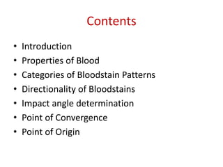 Blood stain pattern analysis | PPT