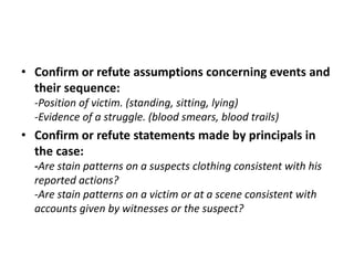 Blood stain pattern analysis | PPT